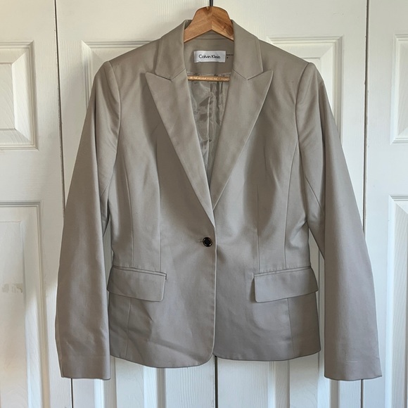 Calvin Klein | Jackets & Coats | Stretch Cotton Calvin Klein Blazer ...